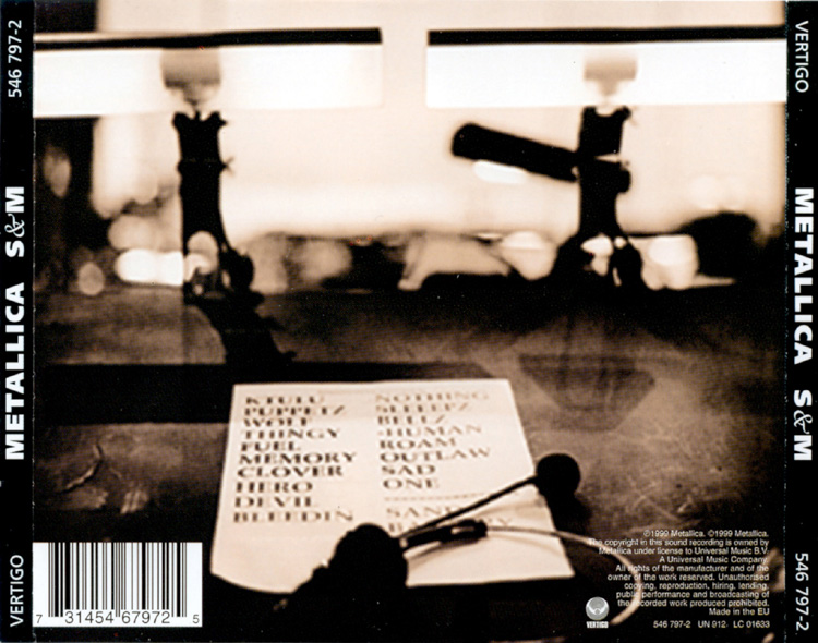 Metallica Sym : Back | CD Covers | Cover Century | Over 1.000.000 Album ...